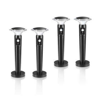 Auraglow LED Motion Sensor Garden Path Light - 4 Pack With Spike and ...