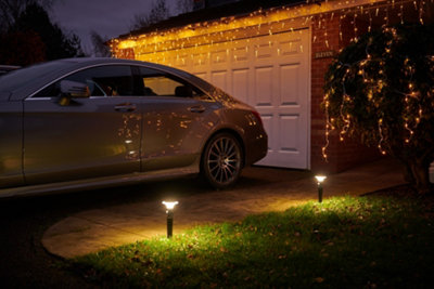 Auraglow LED Motion Sensor Garden Path Light - Twin Pack