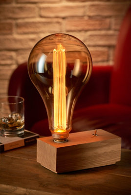 Auraglow Mysa Vintage Wooden Block Toggle Switch Table Desk Lamp ...
