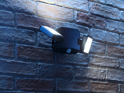 Shop Auraglow Outdoor Battery Operated LED PIR Twin Security Light