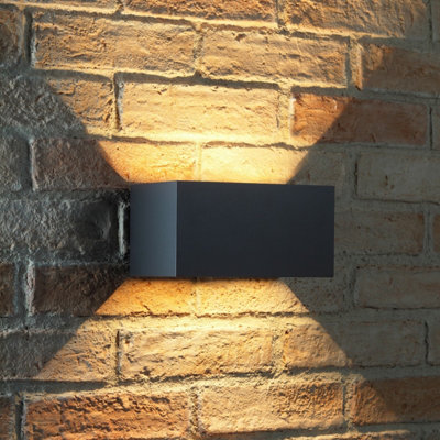 Auraglow Outdoor Integrated LED Adjustable Beam Up & Down Wall Light ...