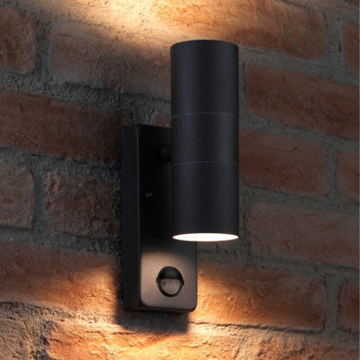 Auraglow PIR Motion Sensor Up & Down Outdoor Wall Security Light ...