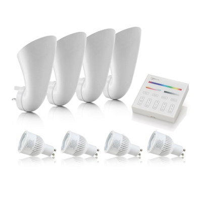 Auraglow Plugin GU10 Spotlight Uplighter Wall Wash Light Plug Socket ...