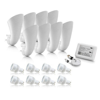 Auraglow Plugin GU10 Spotlight Uplighter Wall Wash Light Plug Socket ...