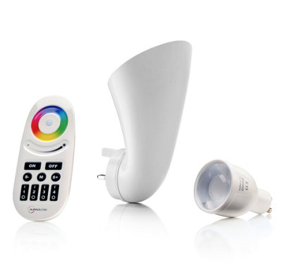 Auraglow Plugin GU10 Spotlight Uplighter - with 2.4Ghz Colour Changing ...