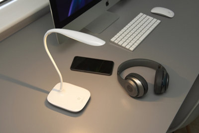Auraglow Rechargeable Flexi-Neck Dimmable LED Desk Touch Lamp