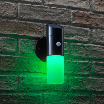 Auraglow Solar Outdoor PIR Sensor Colour-Changing Security & Welcome ...