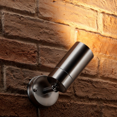 Auraglow Stainless Steel Multi Directional Wall Lamp - GU10 - Cool ...