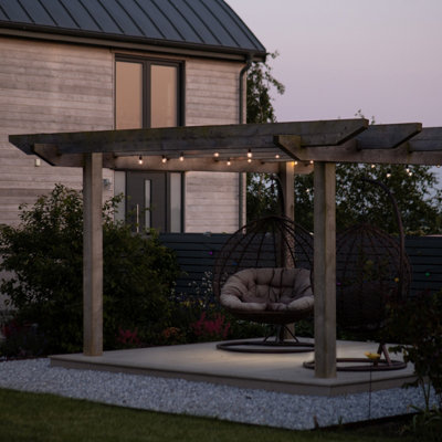 Auraglow Warm White LED Bulb Festoon String Light Set - 1 Length (10 ...