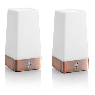 Auraglow Wireless PIR Motion Sensor Hallway Night Light 2 PACK