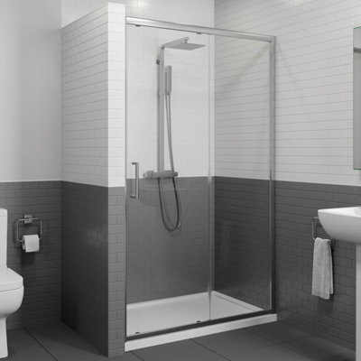 Aurora 1200 x 800mm Sliding Shower Door Enclosure 8mm Glass Panel ...
