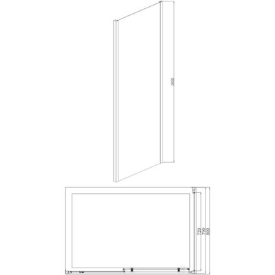 Aurora 1200 x 800mm Sliding Shower Door Side Panel Enclosure 6mm Glass ...