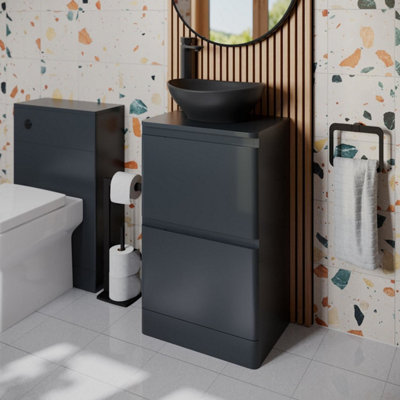 Aurora Bathroom Cloakroom Vanity Unit Countertop Wash Basin Storage ...