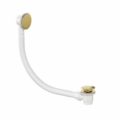 Aurora Bathroom Pop up Bath Tub Waste & Overflow Plug Brushed Brass ...