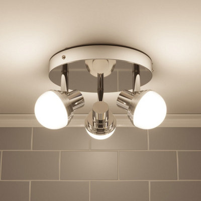 AURORA - CGC Polished Chrome Circular Triple Ceiling Light | DIY at B&Q