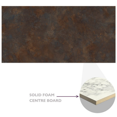 Aurora Rust Stucco Effect Tongue & Groove Waterproof Shower Wall Panel ...