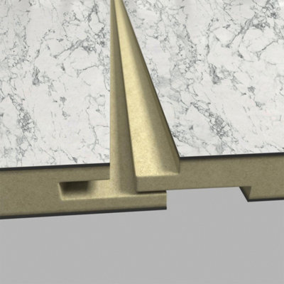 Aurora White Marble Effect Tongue & Groove Waterproof Shower Wall Panel ...