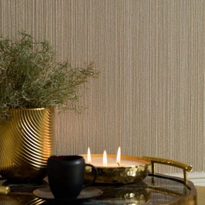 Aurous Metallic Wallpaper in Copper