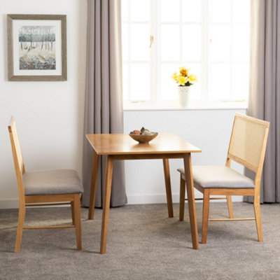 Austin & Ellis 1+2 Dining Bench Set in Oak Effect and Grey Fabric