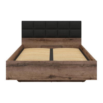Austin Modern Bed Frame with Storage and Upholstered Headboard
