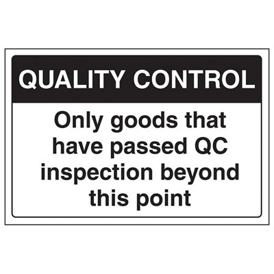 Authorised Goods Beyond This Point Sign Adhesive Vinyl 400x300mm (x3)