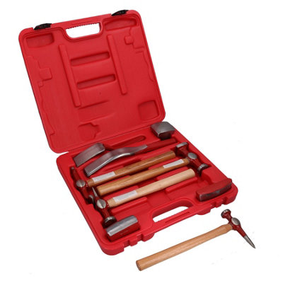 Auto body Repair Kit Panel Beating Hickory Hammers Dollies Shrinking ...