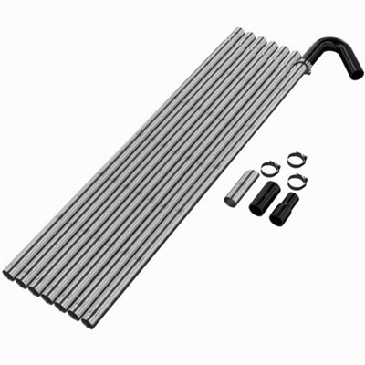 Auto Silicone Hoses 25ft Gutter Vacuum Pole & Hose Kit Black Aluminium ...