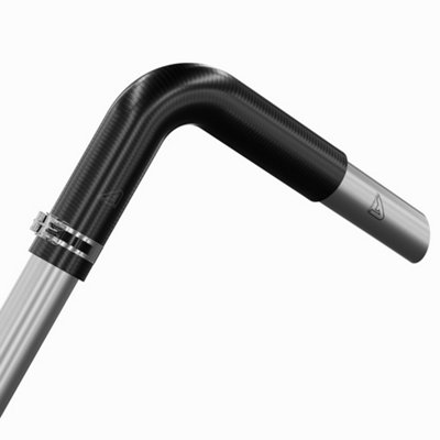 Auto Silicone Hoses 25ft Gutter Vacuum Pole & Hose Kit Black Aluminium ...