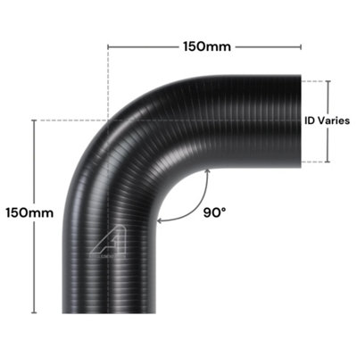 Auto Silicone Hoses 45mm ID 90 Degree Silicone Fuel & Oil Vapour Elbow ...
