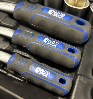 Autojack 216 Piece Metric Socket Set, 1/2" 3/4" 1/4" Drive Bits ...