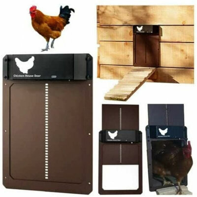 Automatic Chicken Coop Door with Light Sensor Fully Waterproof Chicken ...