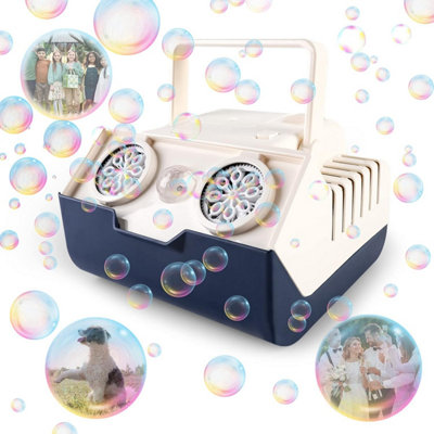 Automatic Electric Bubble Machine for Children 16 Bubble Holes Portable ...