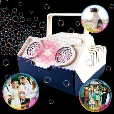 Automatic Electric Bubble Machine for Children 16 Bubble Holes Portable ...