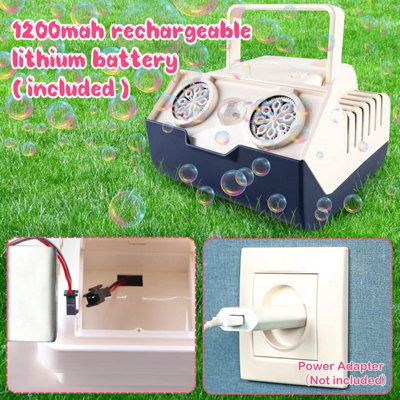 Automatic Electric Bubble Machine for Children 16 Bubble Holes Portable ...