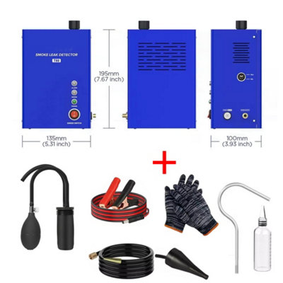 Automotive Smoke Leak Detector Car Vacuum Pipe System Diagnostic Tester Kit
