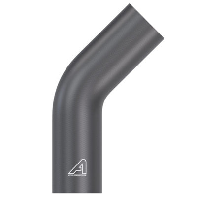 AutoSiliconeHoses 45 Degree Ruber Elbow Hose Black - 76mm High-Temp for ...