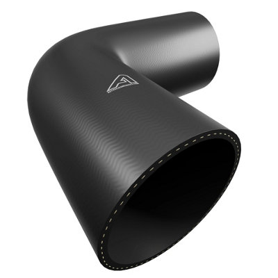 AutoSiliconeHoses 90 Degree Ruber Elbow Hose Black - 76mm High-Temp ...