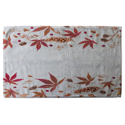 Autumn Leaves Half Border (Kitchen Towel) / Default Title