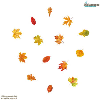 AUTUMNAL LEAVES WINDOW STICKERS