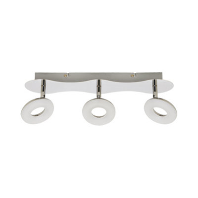 AVA - CGC Chrome Three Head Bar Adjustable Ceiling LED Spotlights