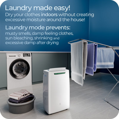 Avalla X-200 Dehumidifier for Home, 20L/Day Laundry Clothes Drying, Low ...