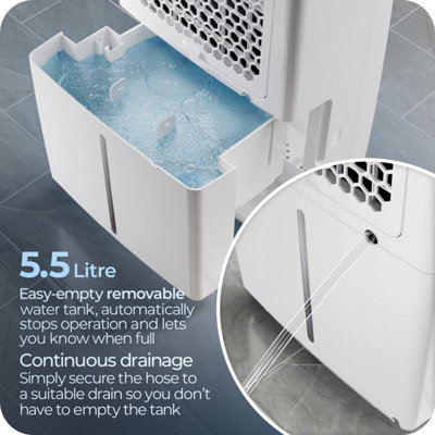 Avalla X-200 Dehumidifier for Home, 20L/Day Laundry Clothes Drying, Low ...