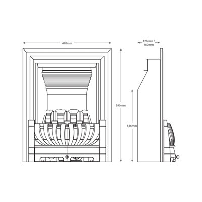Buy Avantgarde Inset Gas Fire in Brass at B&Q