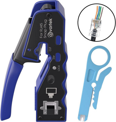 AVARTEK - Pass Through RJ45 Crimping Tool Crimper for CAT6a CAT6 CAT5e ...