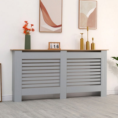 AVC Designs Kensington Radiator Cover Horizontal Cabinet Grey/Oak ...