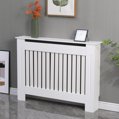 AVC Designs Kensington Radiator Cover Modern MDF Wood White Vertical ...