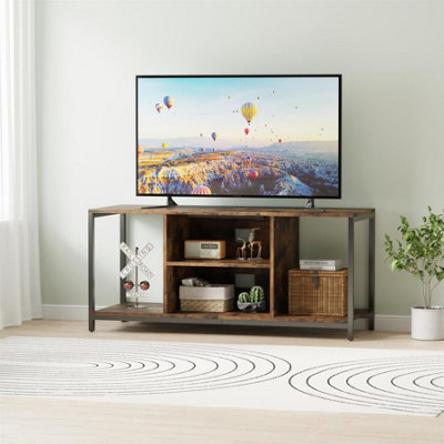 AVC Designs TV Stand TV Console Storage Cabinet Rustic Brown For Living ...
