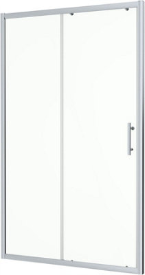 Aveli 1100 x 800mm Sliding Shower Door & Side Panel Enclosure 6mm Glass ...