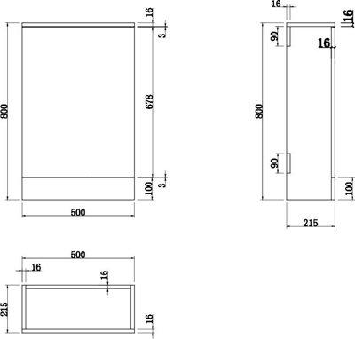 Aveli 500mm Bathroom Toilet BTW Furniture Unit Square Pan S/Close Seat ...