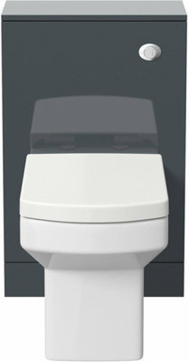 Aveli 500mm Bathroom Toilet BTW Furniture Unit Square Pan Soft Close ...